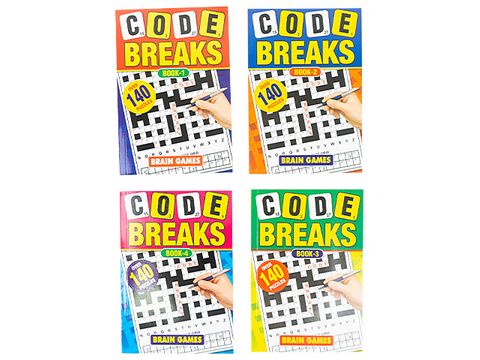 Adult Activity Book -Code Break, Cross Word & Puzzles – Funbox Activities